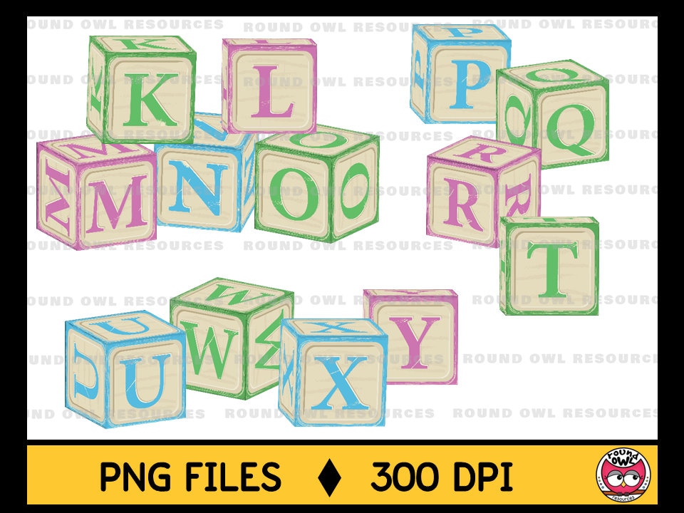 Alphabet Baby Blocks #1 - Etsy