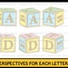 Alphabet Patterned Baby Blocks - Etsy