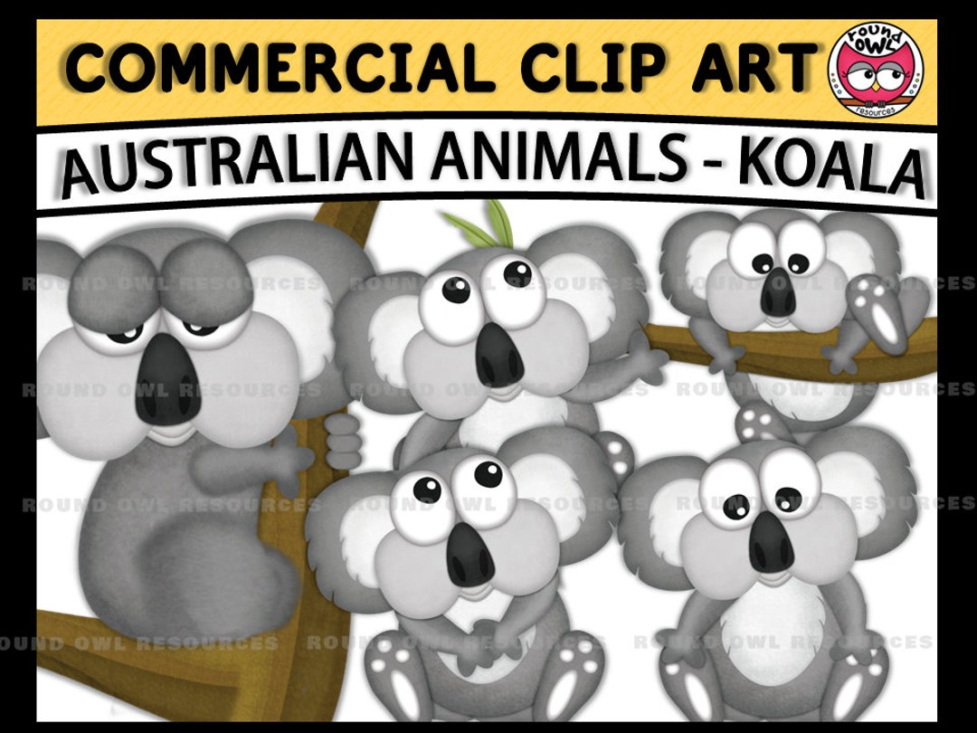 Australian Animals Clipart - Koala - Etsy