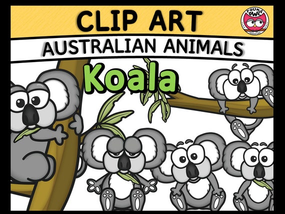 Australian Animals Clipart Koala - Etsy