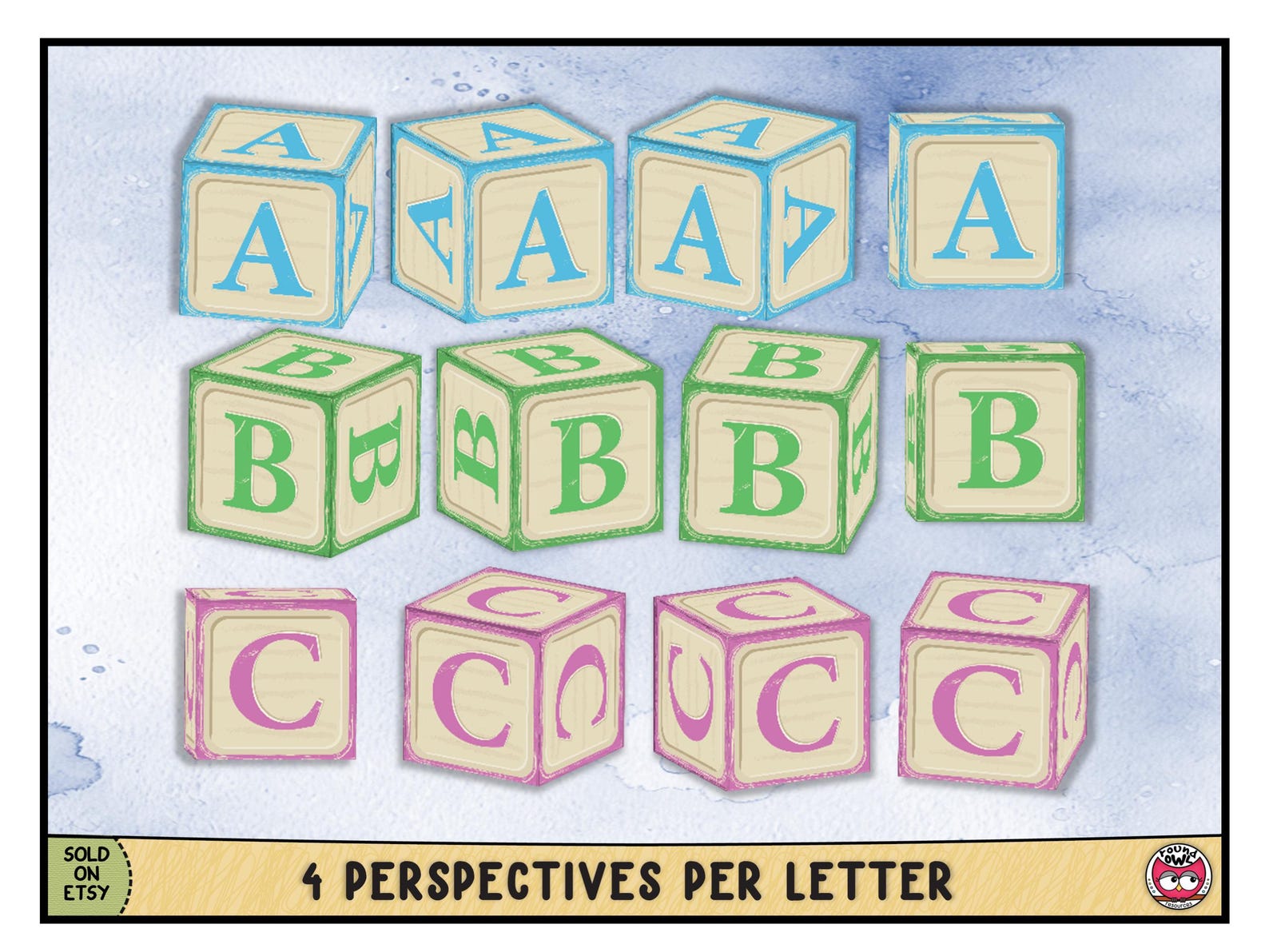 Alphabet Baby Blocks #1 - Etsy