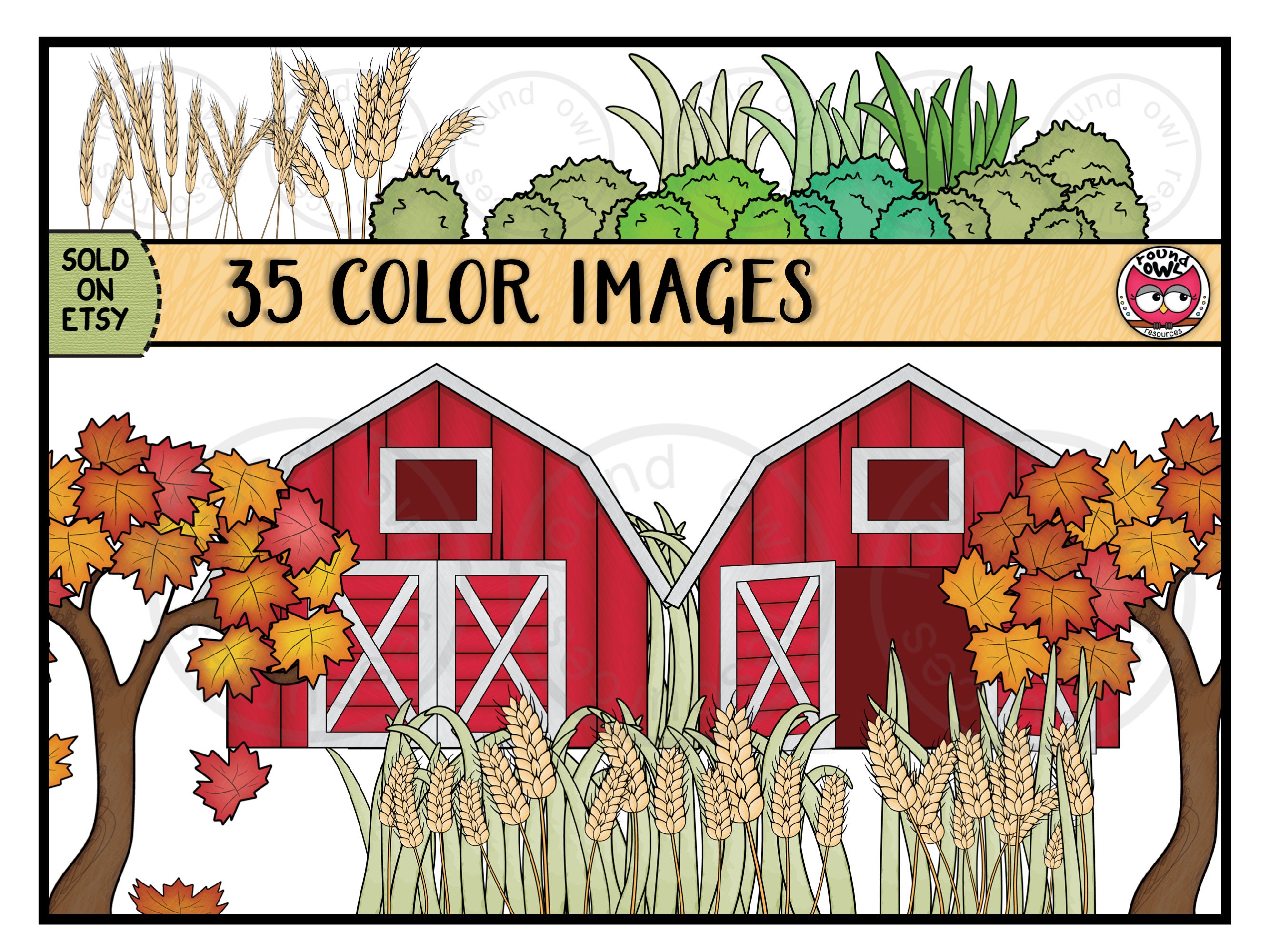 Farm Clipart BUNDLE - Etsy