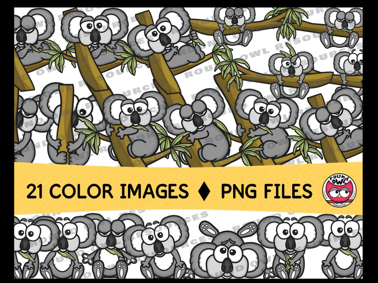 Australian Animals Clipart Koala - Etsy