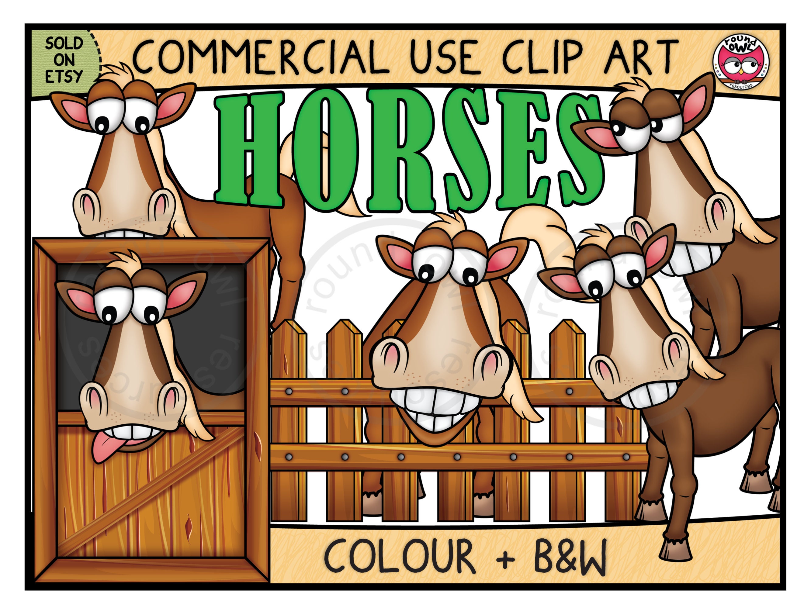 Horse Clipart - Etsy