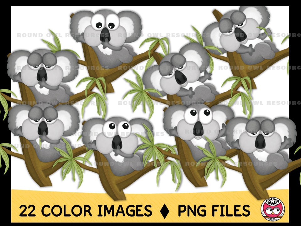 Australian Animals Clipart - Koala - Etsy