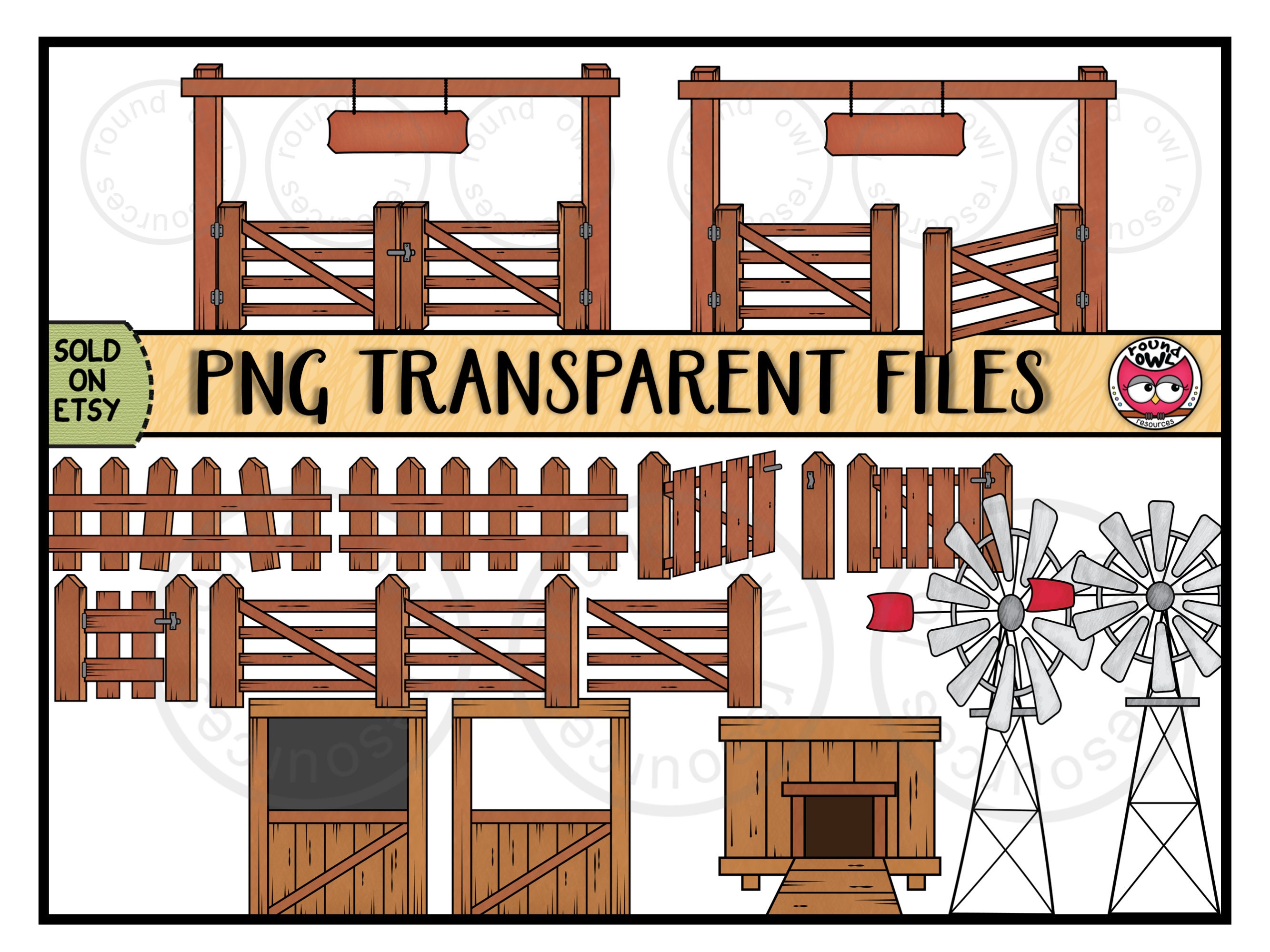 Farm Clipart BUNDLE - Etsy