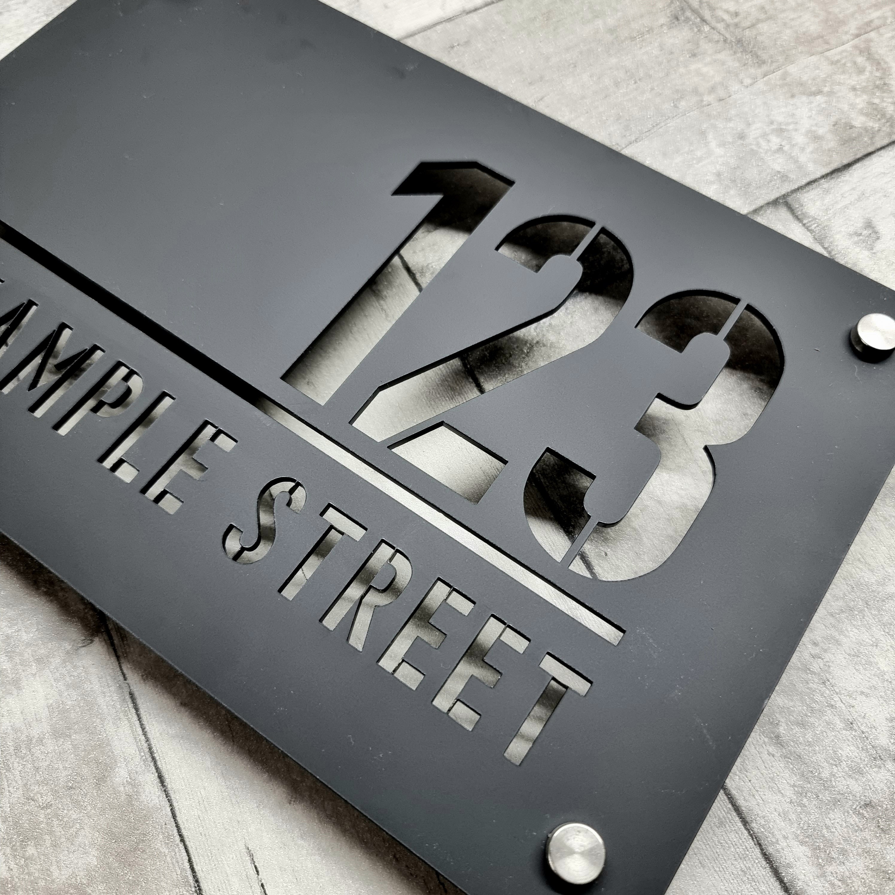 Address Sign / House Number With Stainless Steel Offset Spacers - Etsy ...