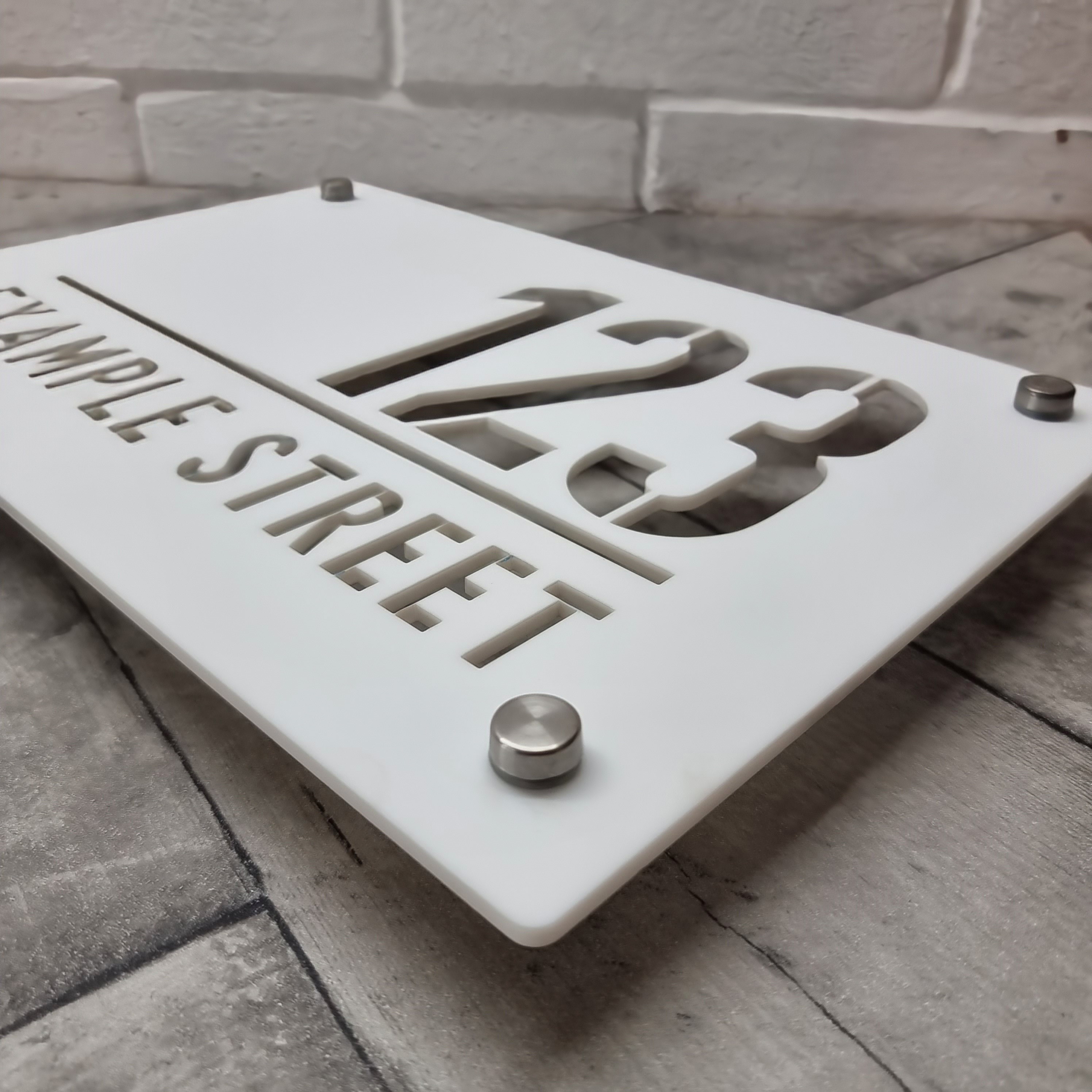 Address Sign / House Number With Stainless Steel Offset Spacers - Etsy ...