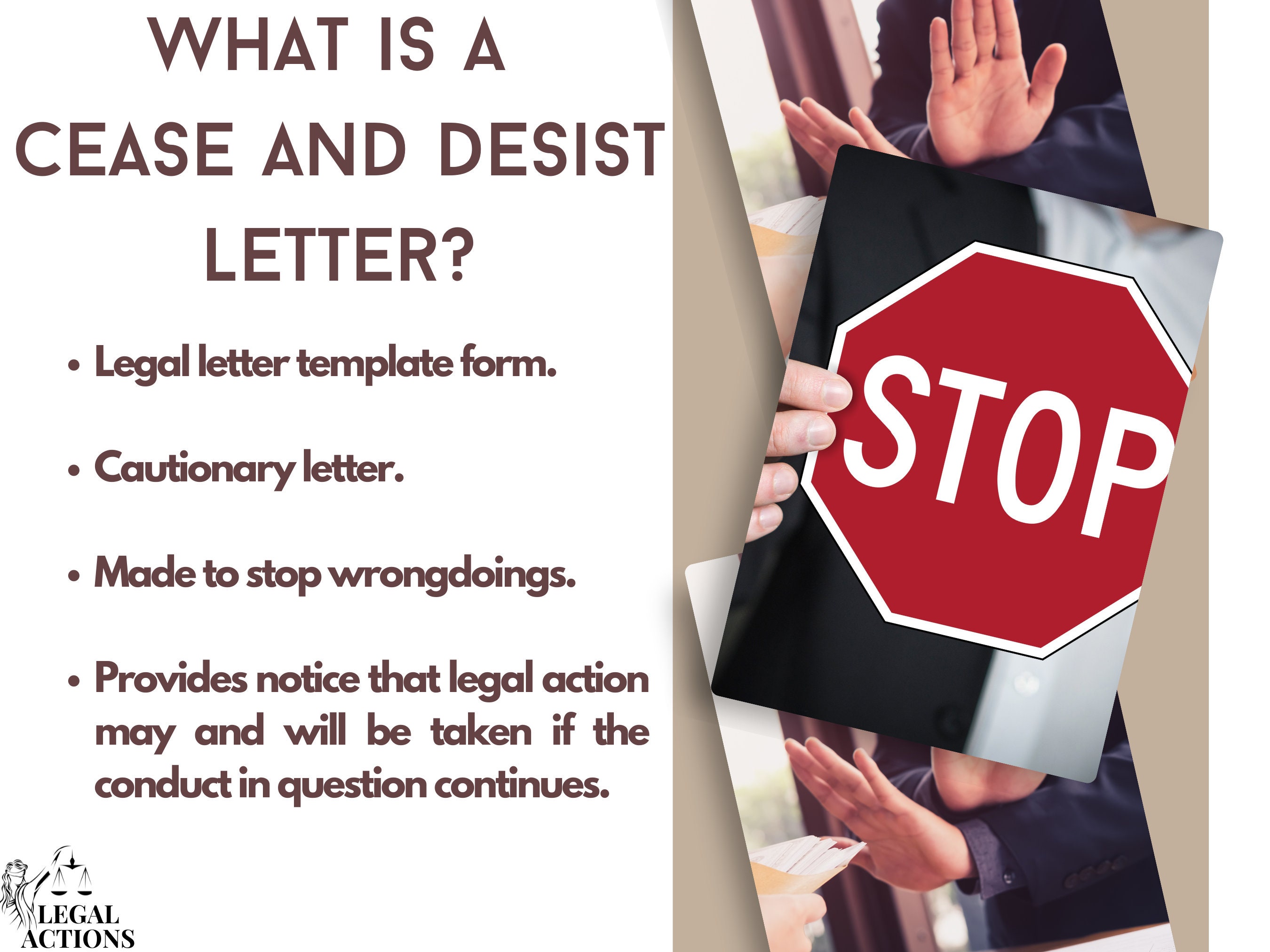 Cease and Desist Template | Cease and Desist Letter | Digital Download ...