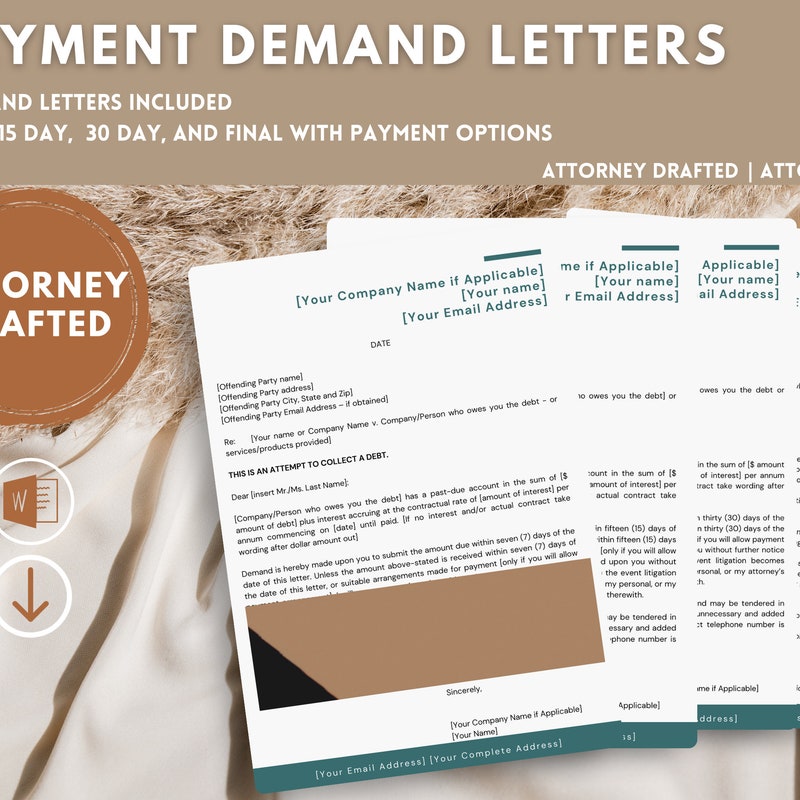 Demand Letter for Payment - Etsy