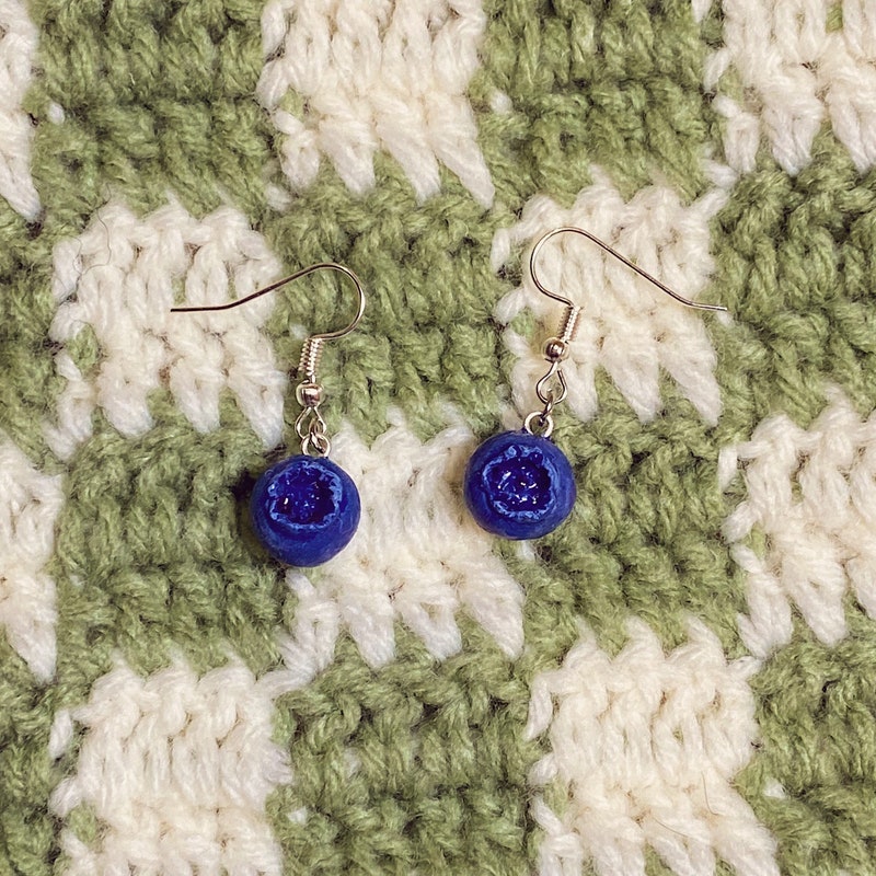 Blueberry Earrings - Etsy