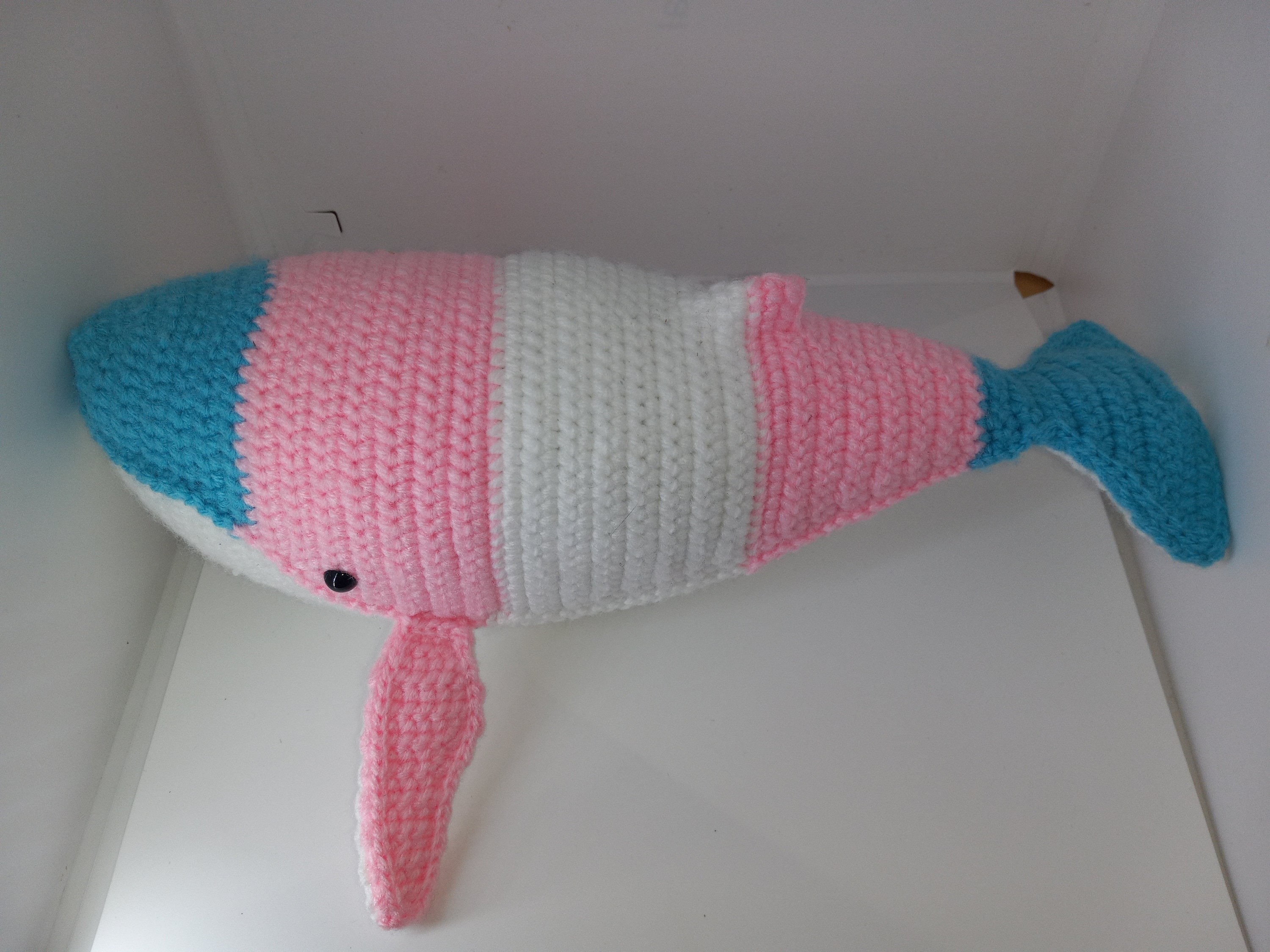 Transgender Pride Whale Crocheted Amigurumi Plushie - Etsy