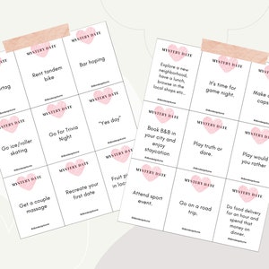 Printable Mystery Date Ideas, 54 Dates, Weekly Date Ideas, Gift for ...