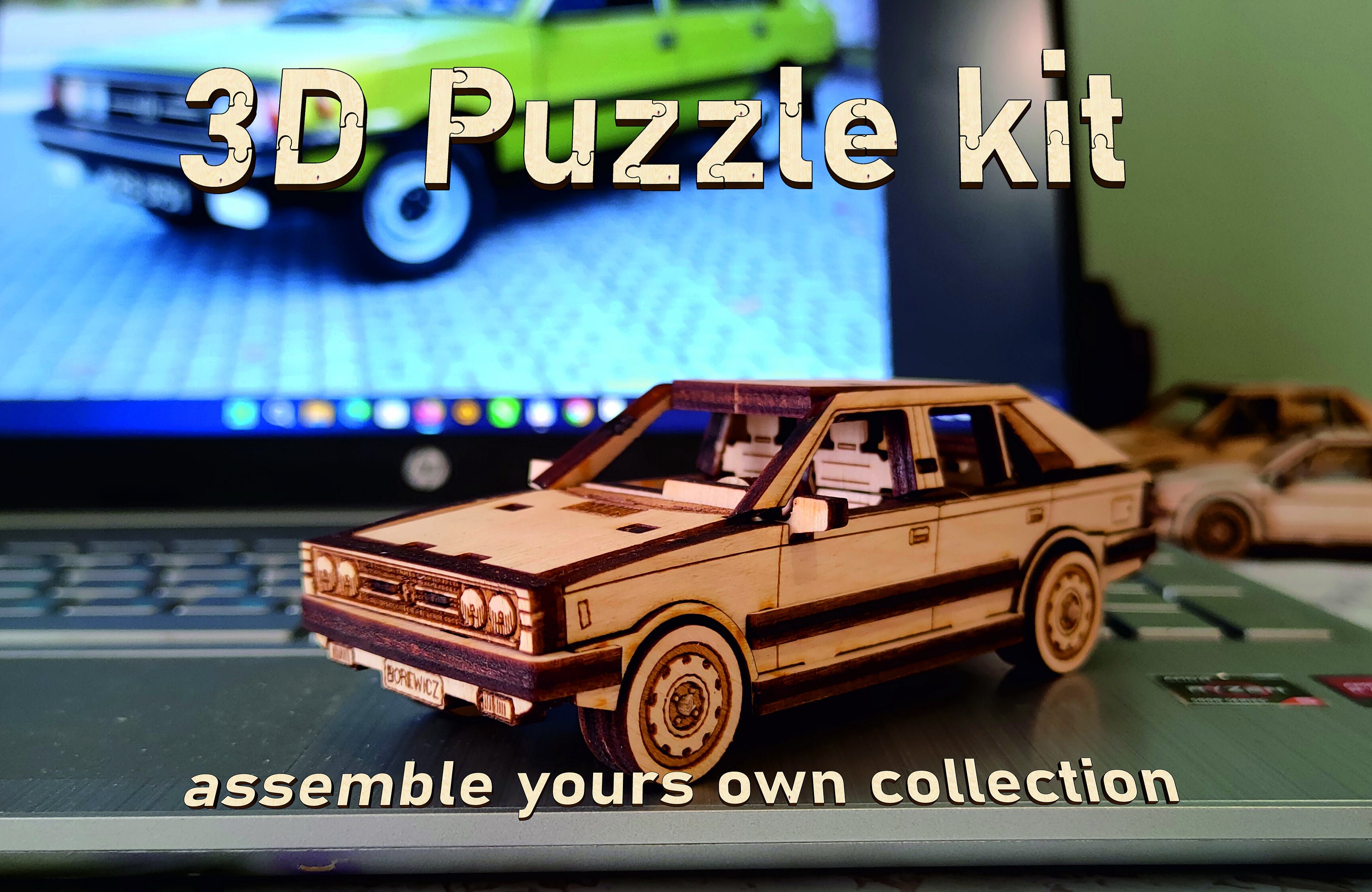 3d-puzzle Kit FSO Polonez Borewicz, Mini-model, Uniqe Present From Wood ...