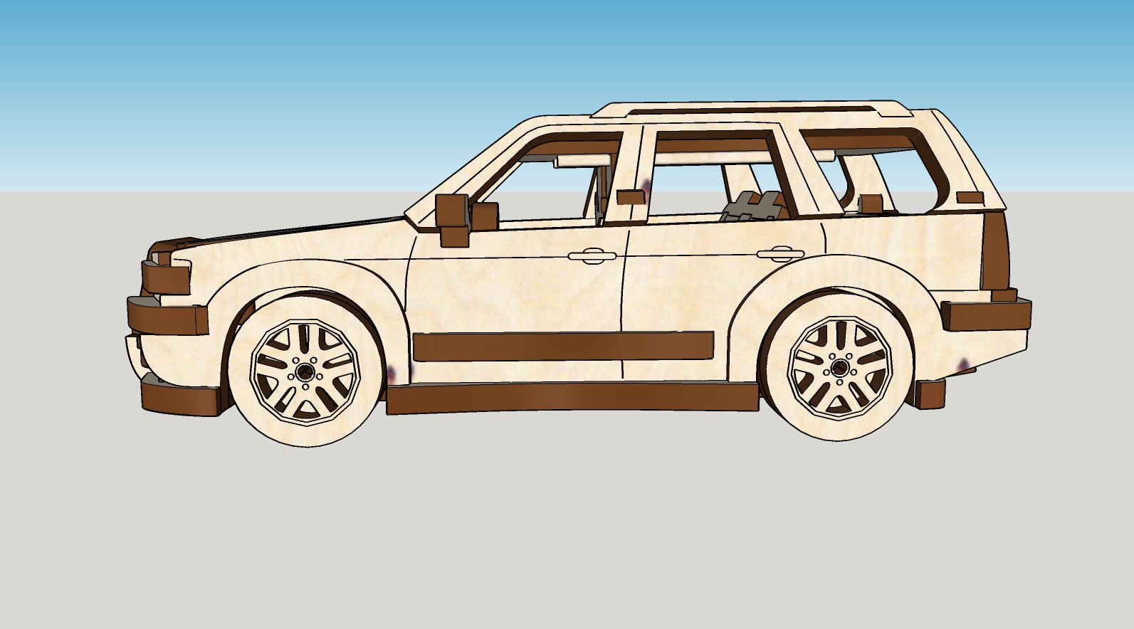 Set of VECTOR FILES for Make SUBARU Forester. Layout Files for Lasercut ...