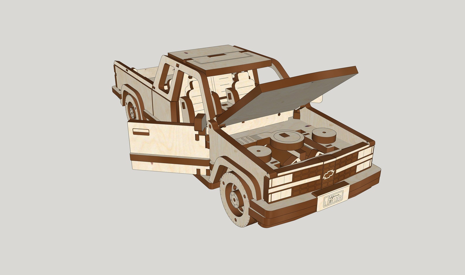 Set of VECTOR FILES for Make Pickup Inspired by a Chevy Silverado '90s ...