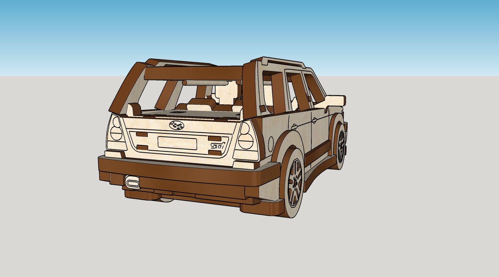 Set of VECTOR FILES for Make SUBARU Forester. Layout Files for Lasercut ...