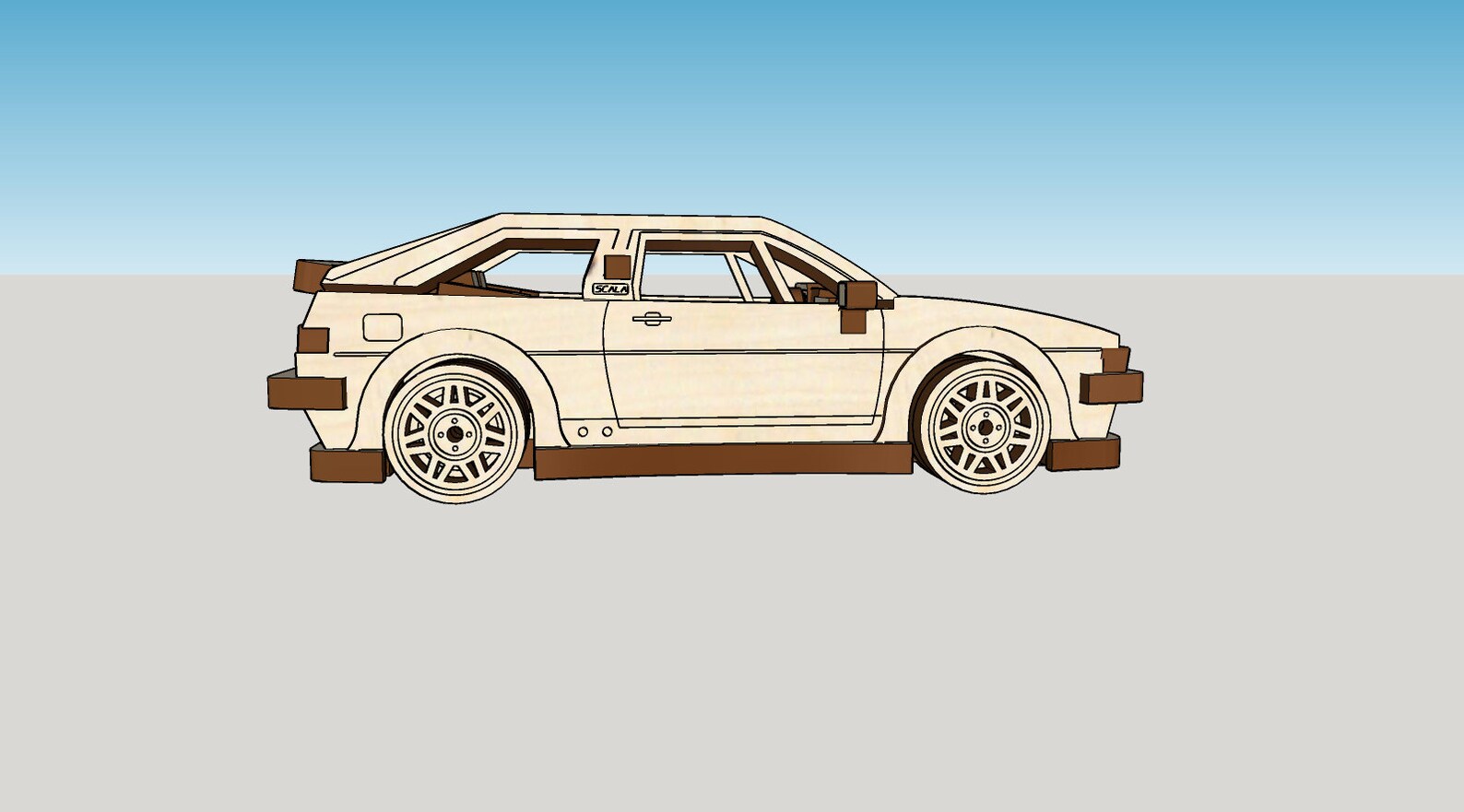 Set of Vector FILES for Make VW Scirocco MK2 . Layout File for Lasercut ...