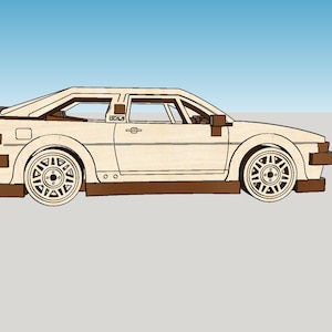 Set of Vector FILES for Make VW Scirocco MK2 . Layout File for Lasercut ...
