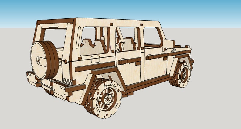 Set of VECTOR FILES for Make Mercedes-benz G500 From Plywood. Layout ...