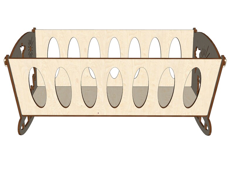 Vector Files Baby Crib for Dolls. Layout for Laser or CNC Cutter ...