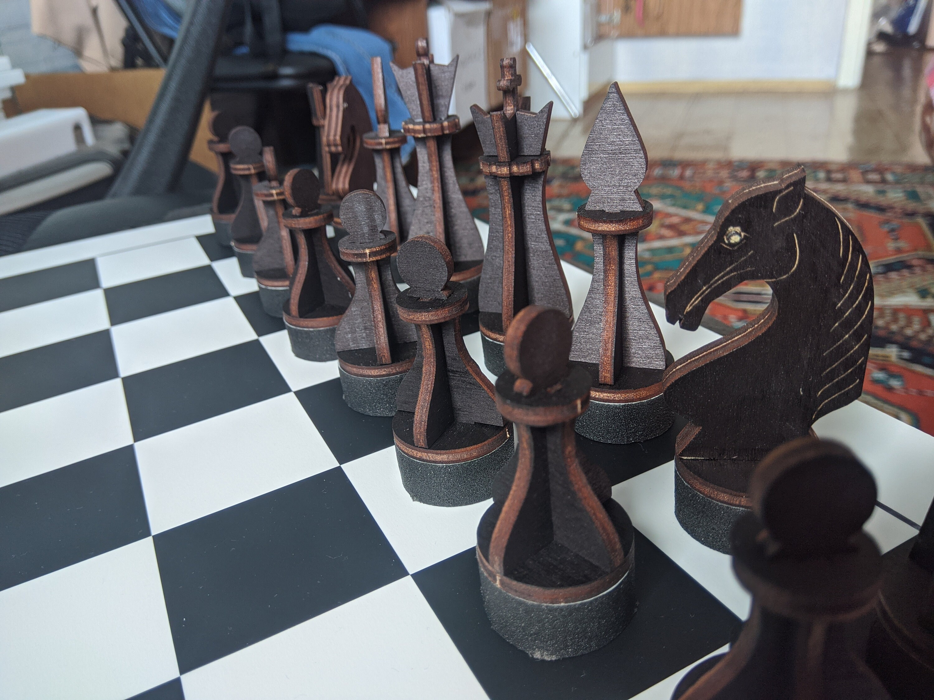 Vector file Layout ChessMate for Laser cutter machines. | Etsy