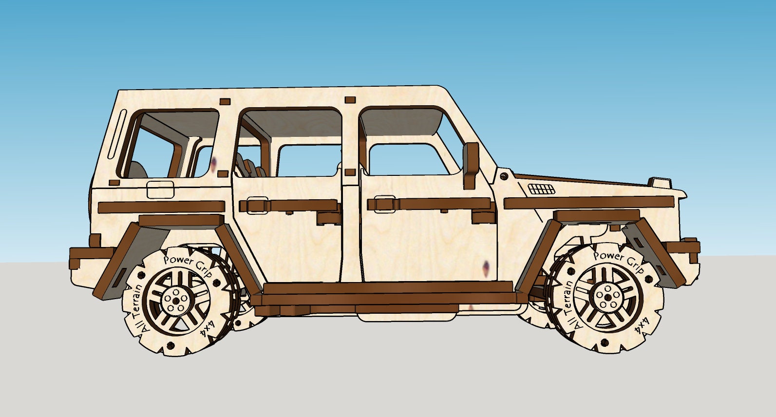 Set of VECTOR FILES for Make Mercedes-benz G500 From Plywood. Layout ...
