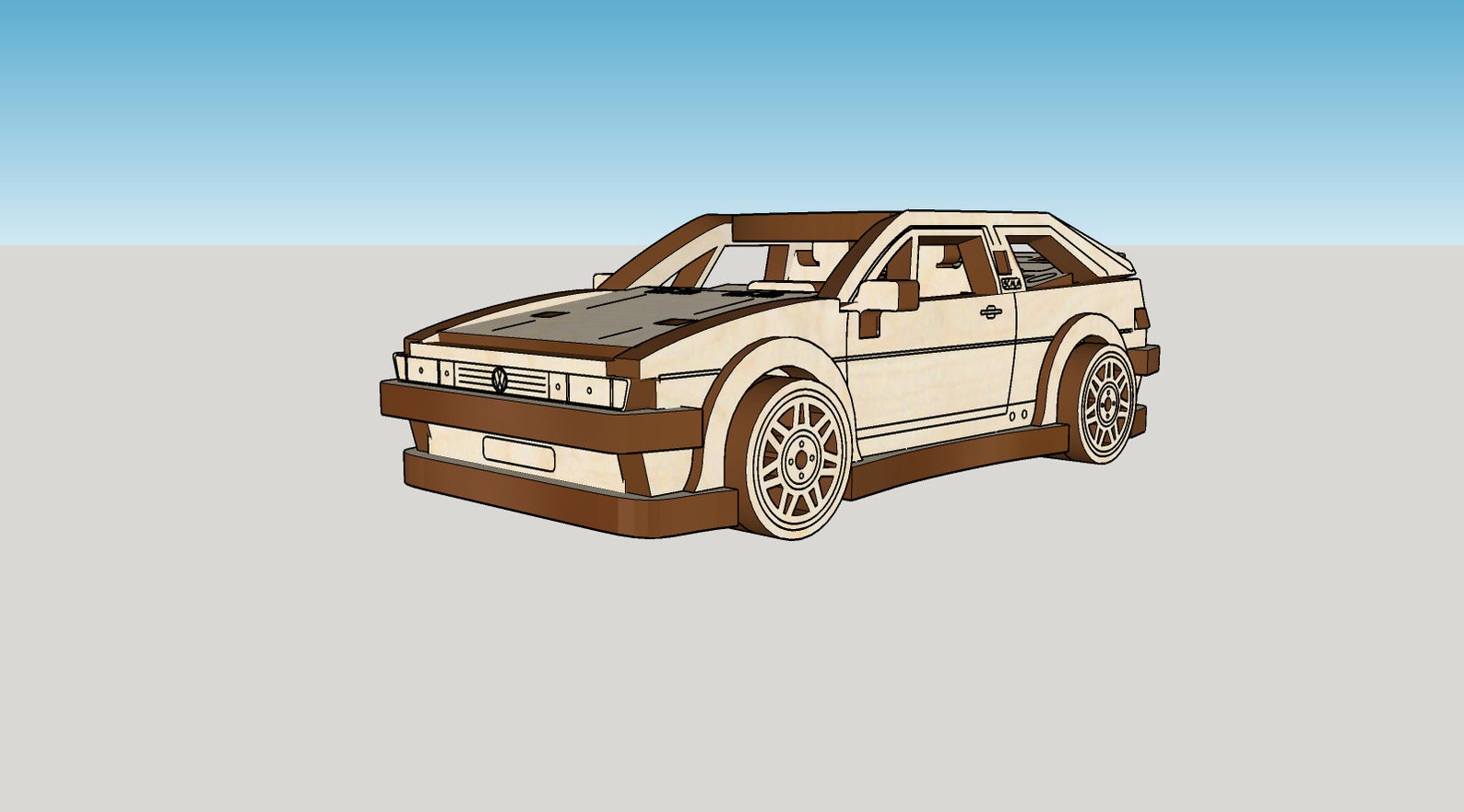 Set of Vector FILES for Make VW Scirocco MK2 . Layout File for Lasercut ...
