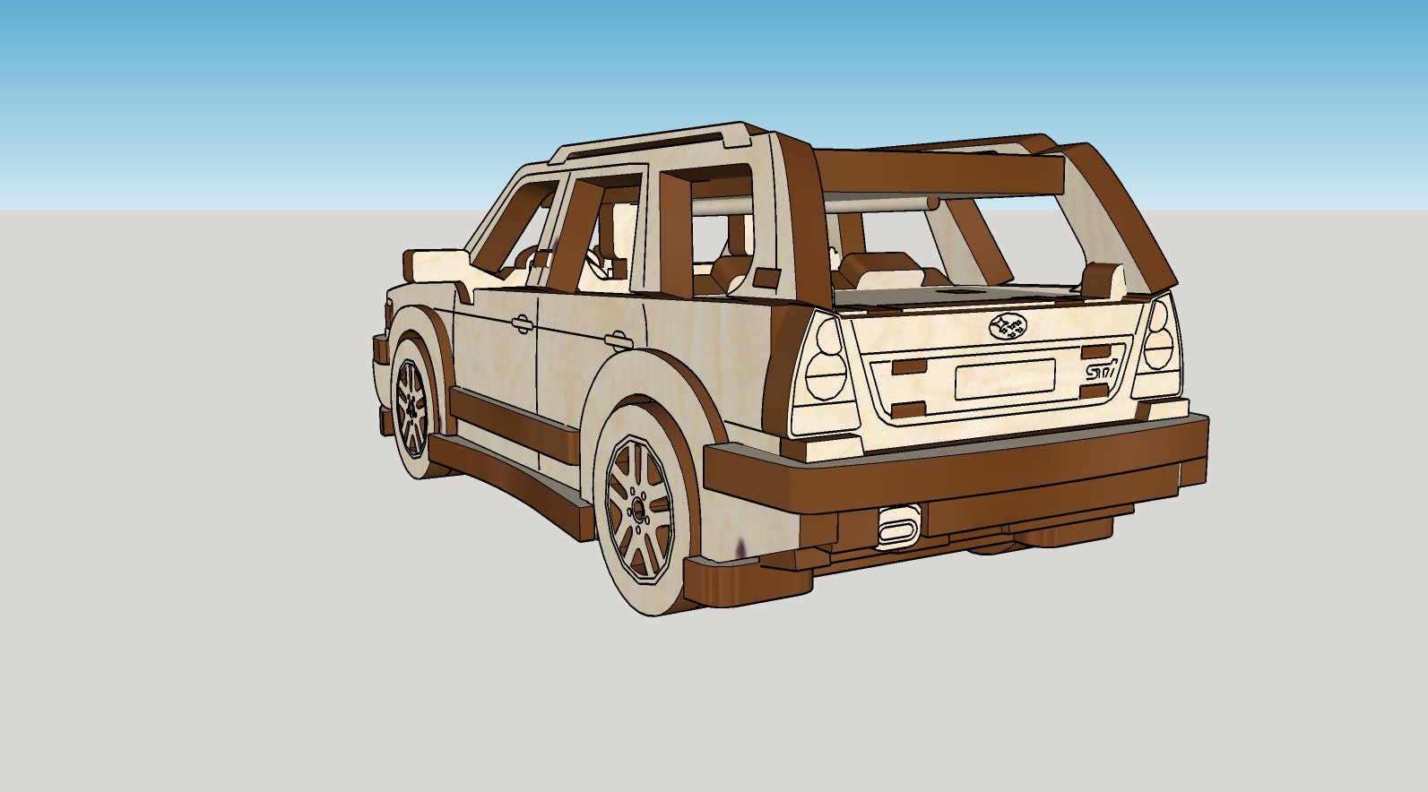 Set of VECTOR FILES for Make SUBARU Forester. Layout Files for Lasercut ...