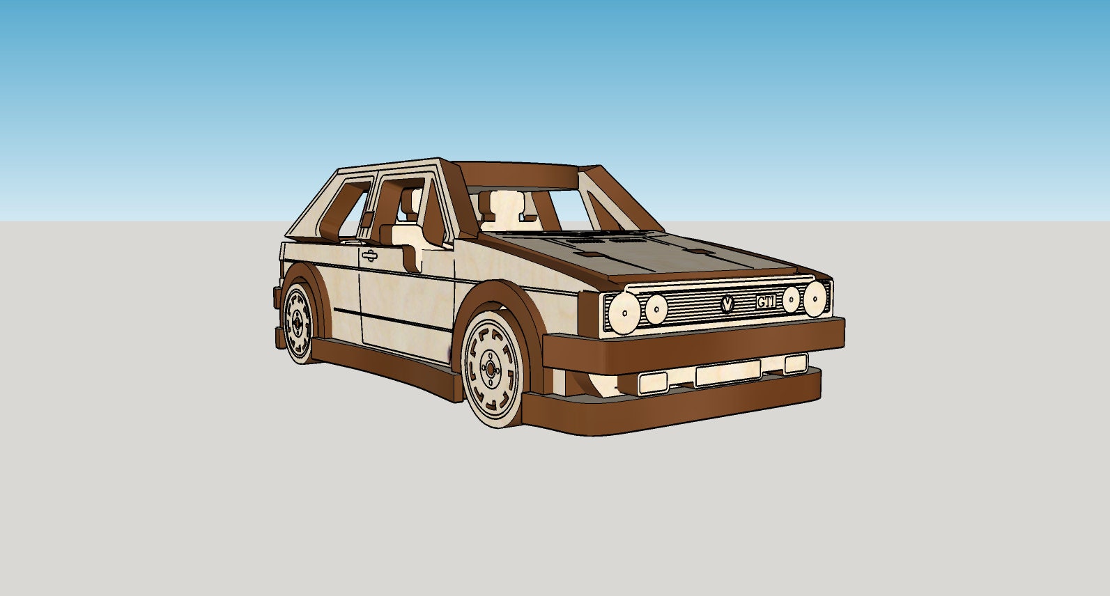 Set of VECTOR FILES for Make Classic Hatchback MK1 . Layout Files for ...
