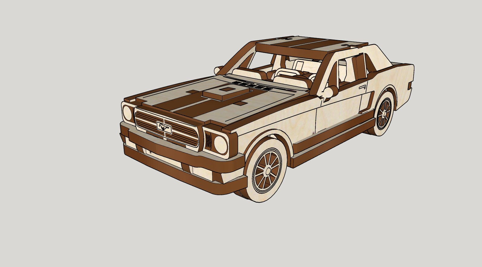 Set of VECTOR FILES for Make FORD Mustang 1967 . Layout Files for ...