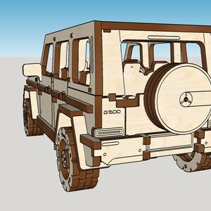 Set of VECTOR FILES for Make Mercedes-benz G500 From Plywood. Layout ...