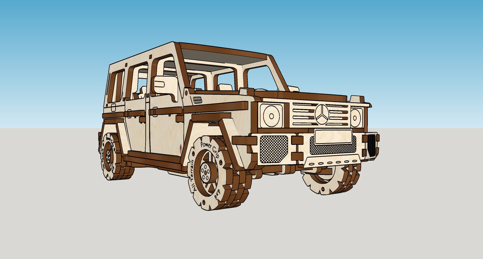 Set of VECTOR FILES for Make Mercedes-benz G500 From Plywood. Layout ...