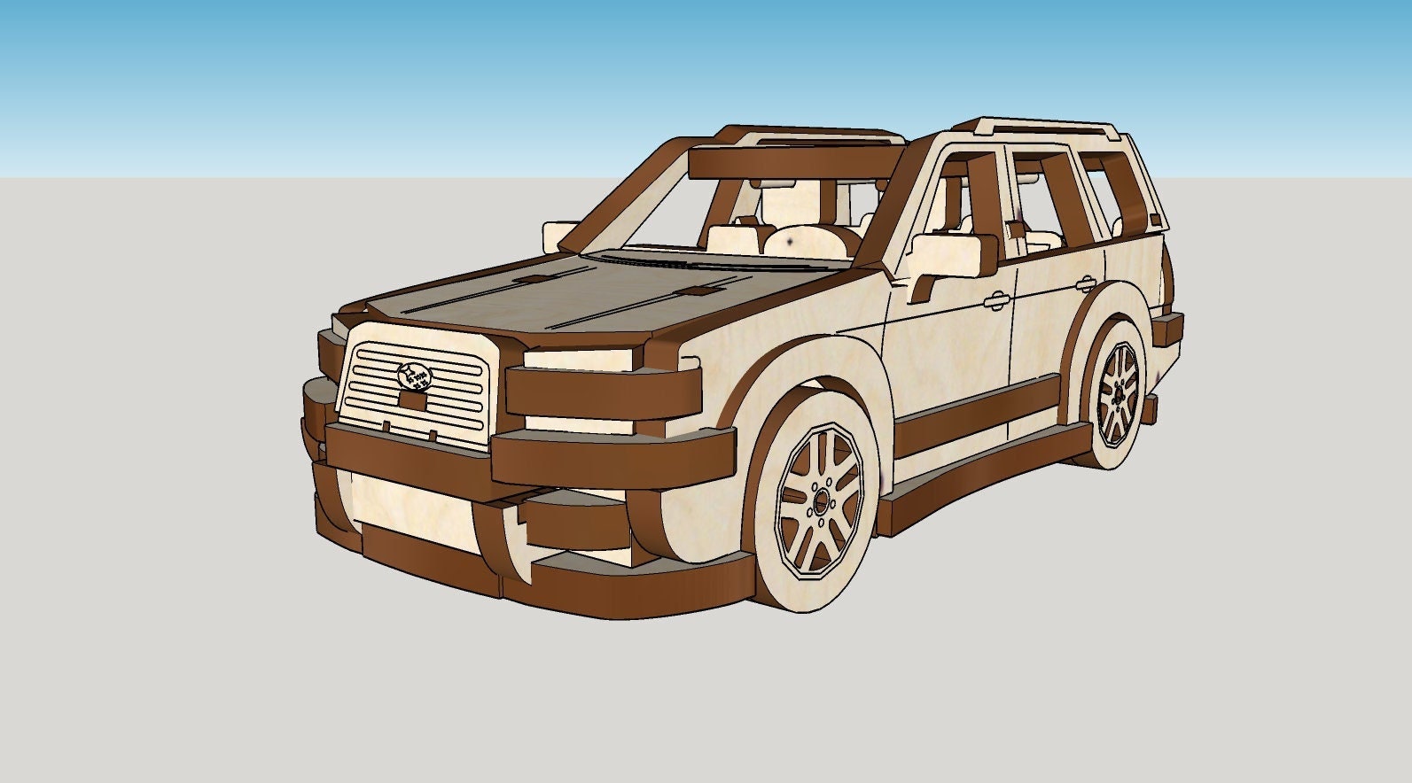 Set of VECTOR FILES for Make SUBARU Forester. Layout Files for Lasercut ...