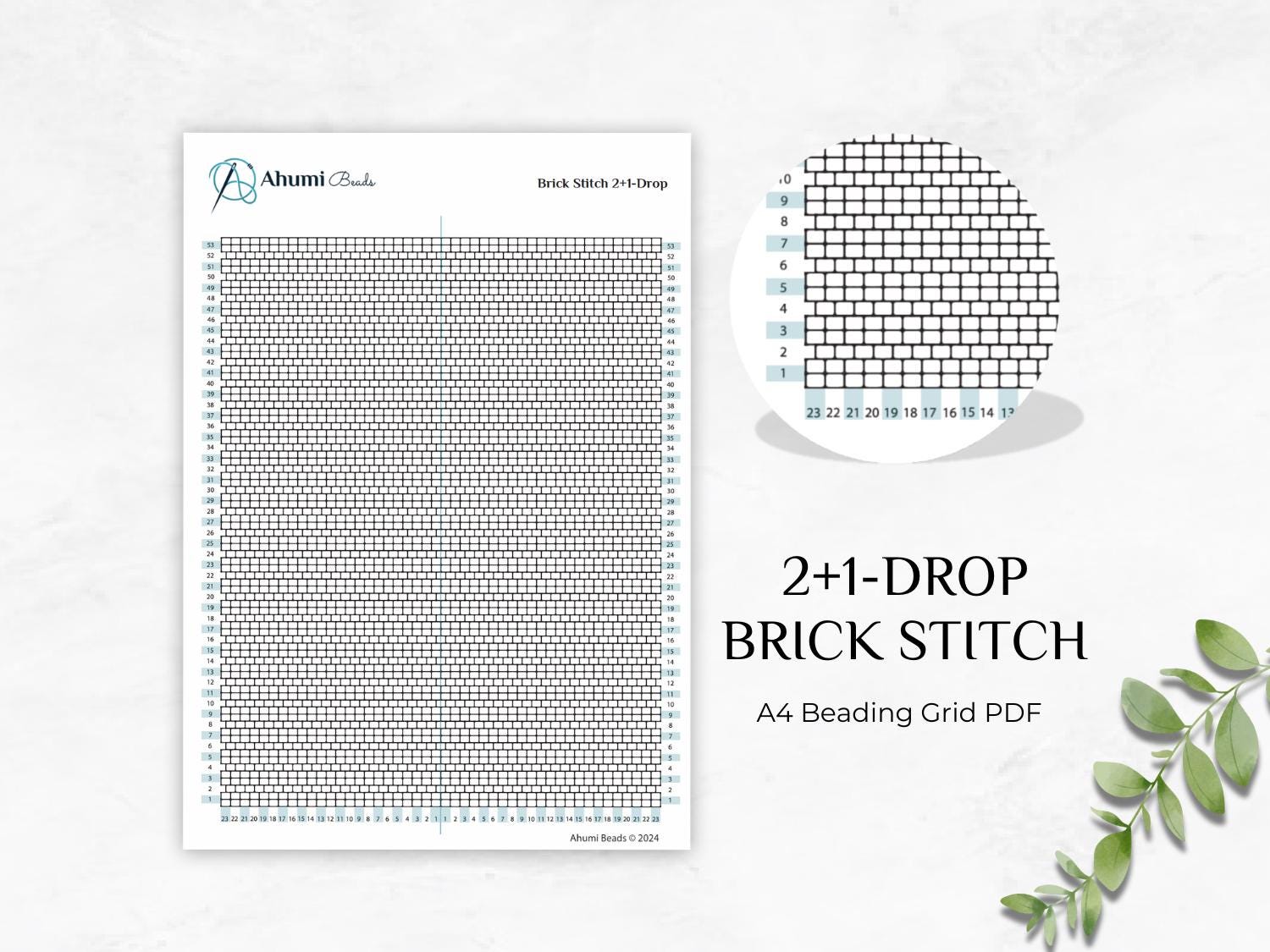 Brick Stitch Beading Grid Paper: A4 Printable Graph (PDF) - Etsy