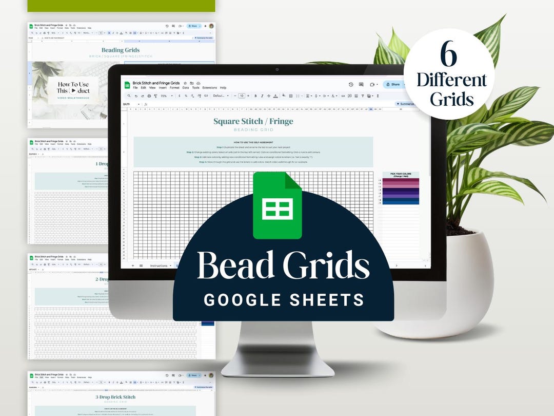 Beading Grid Templates: 6 Bead Stitch Types (digital Download) - Etsy