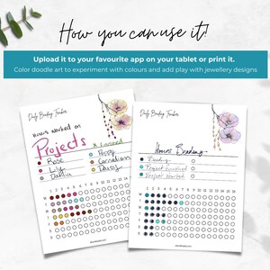 Daily Beading Tracker – Printable PDF for Beadwork, Project Planning ...