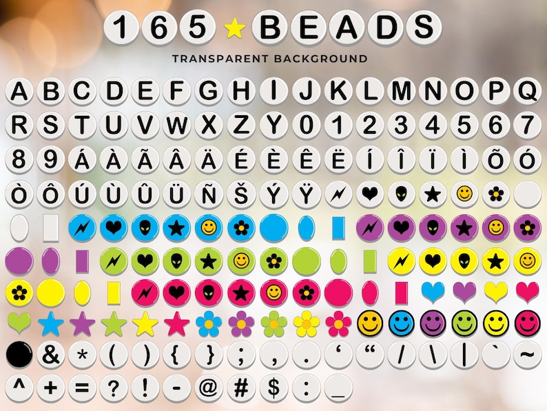 Digital Letter Beads: Friendship Bracelet Design (PNG SVG PDF) - Etsy