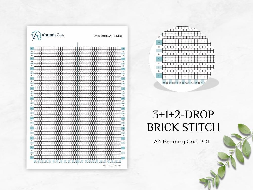 Beading Grid Graph Paper: 6 A4 PDF Templates (instant Download) - Etsy