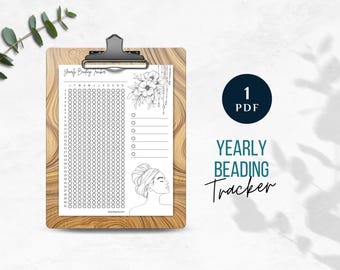 Daily Beading Tracker – Printable PDF for Beadwork, Project Planning ...