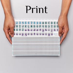 Loom Beading Alphabet & Numbers Chart: Square Stitch PDF Pattern - Etsy