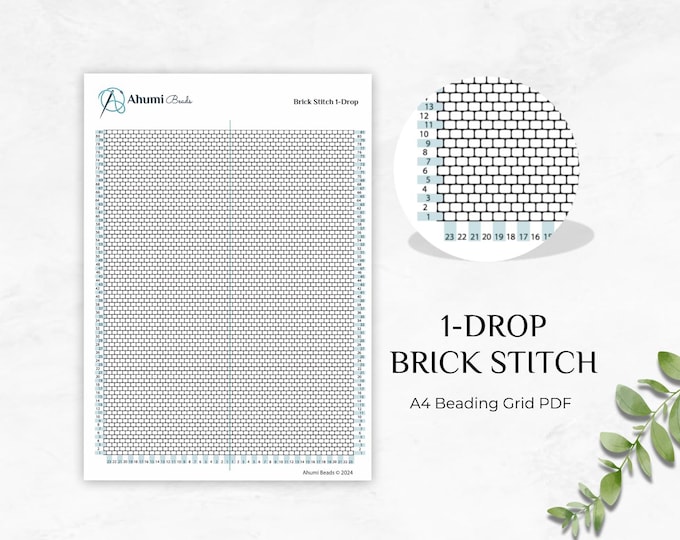 Brick Stitch Beading Grid Paper: A4 Printable Graph (PDF) - Etsy