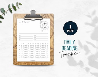 Daily Beading Tracker – Printable PDF for Beadwork, Project Planning ...