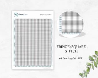 Brick Stitch 2-drop Beading Grid Paper, Single A4 Printable Beading ...