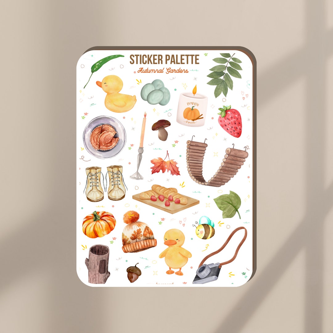 October Rain Stickers Fall Sticker Sheet Monthly Journal Stickers ...