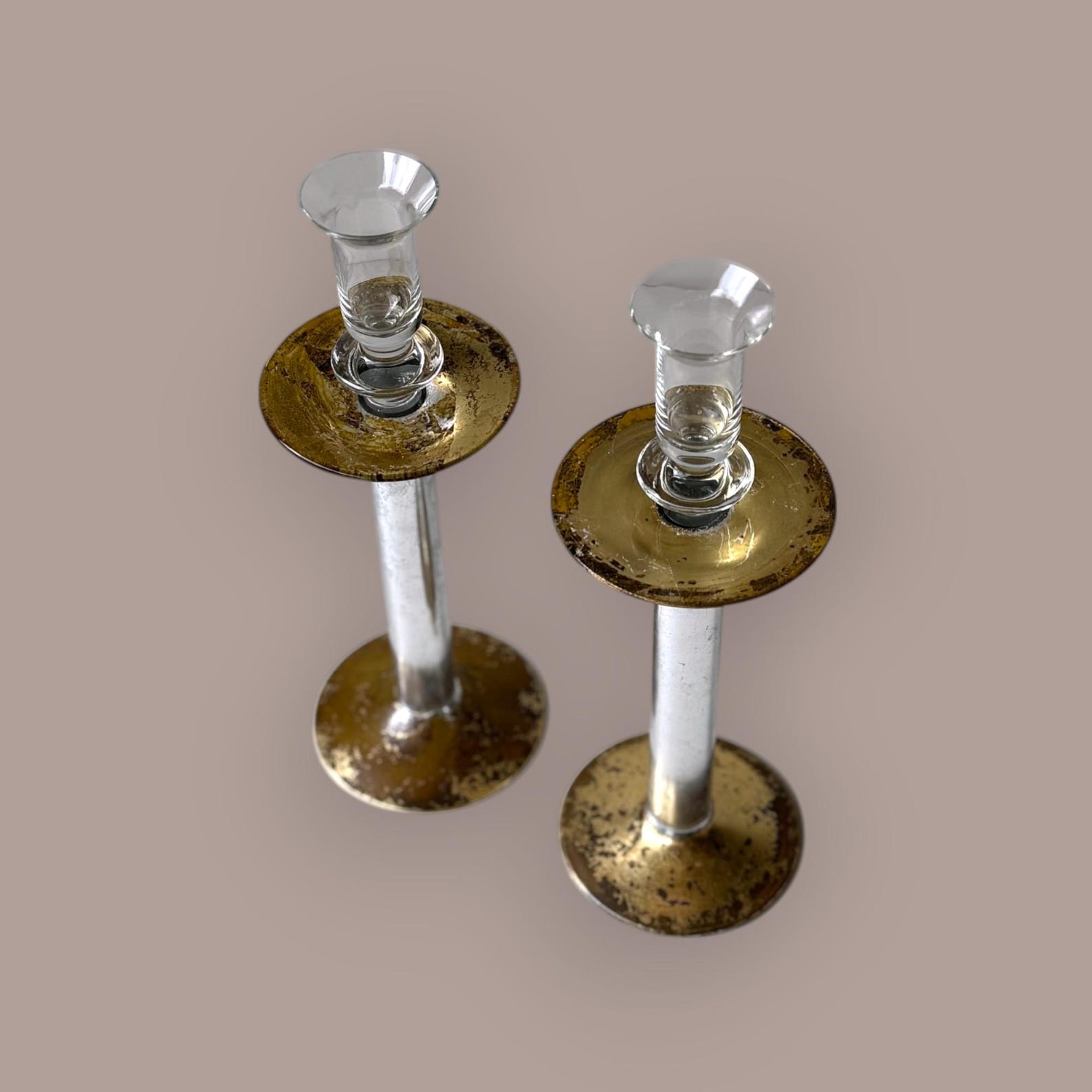 Vintage Pair of Taper Candlesticks Holders | Made in Italy Home Decor ...