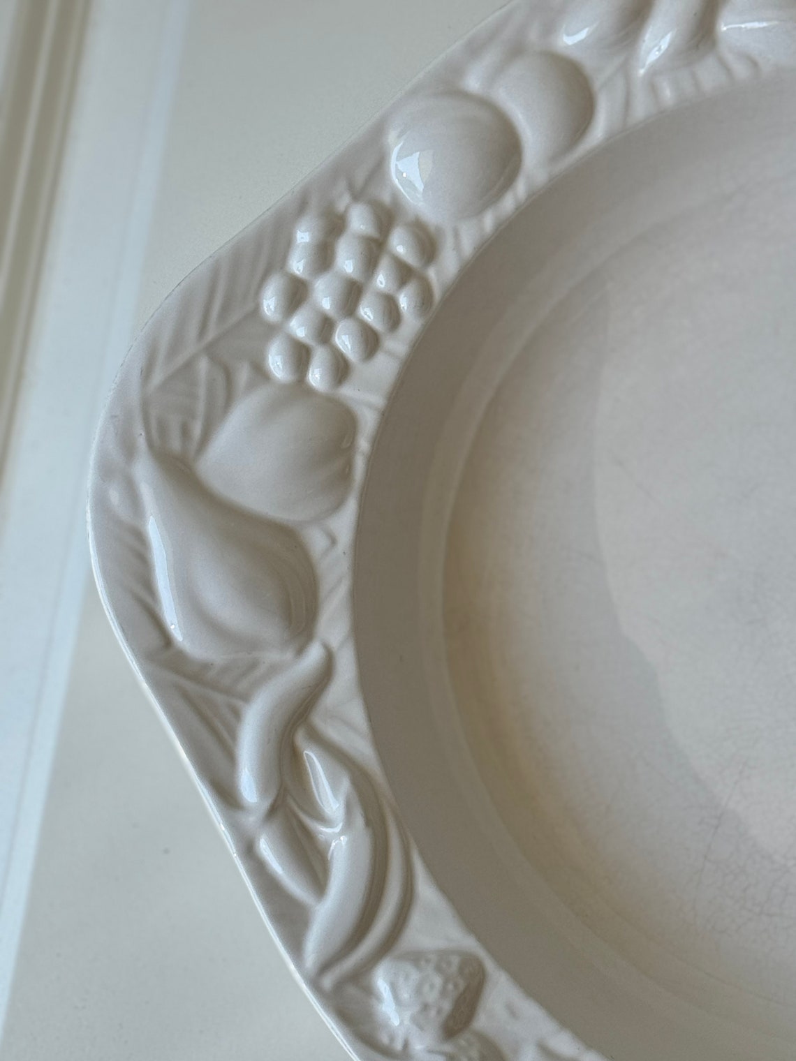 Vintage White Ceramic Fruit Bowl Made in Japan Kitchen Bowl Studio Nova ...