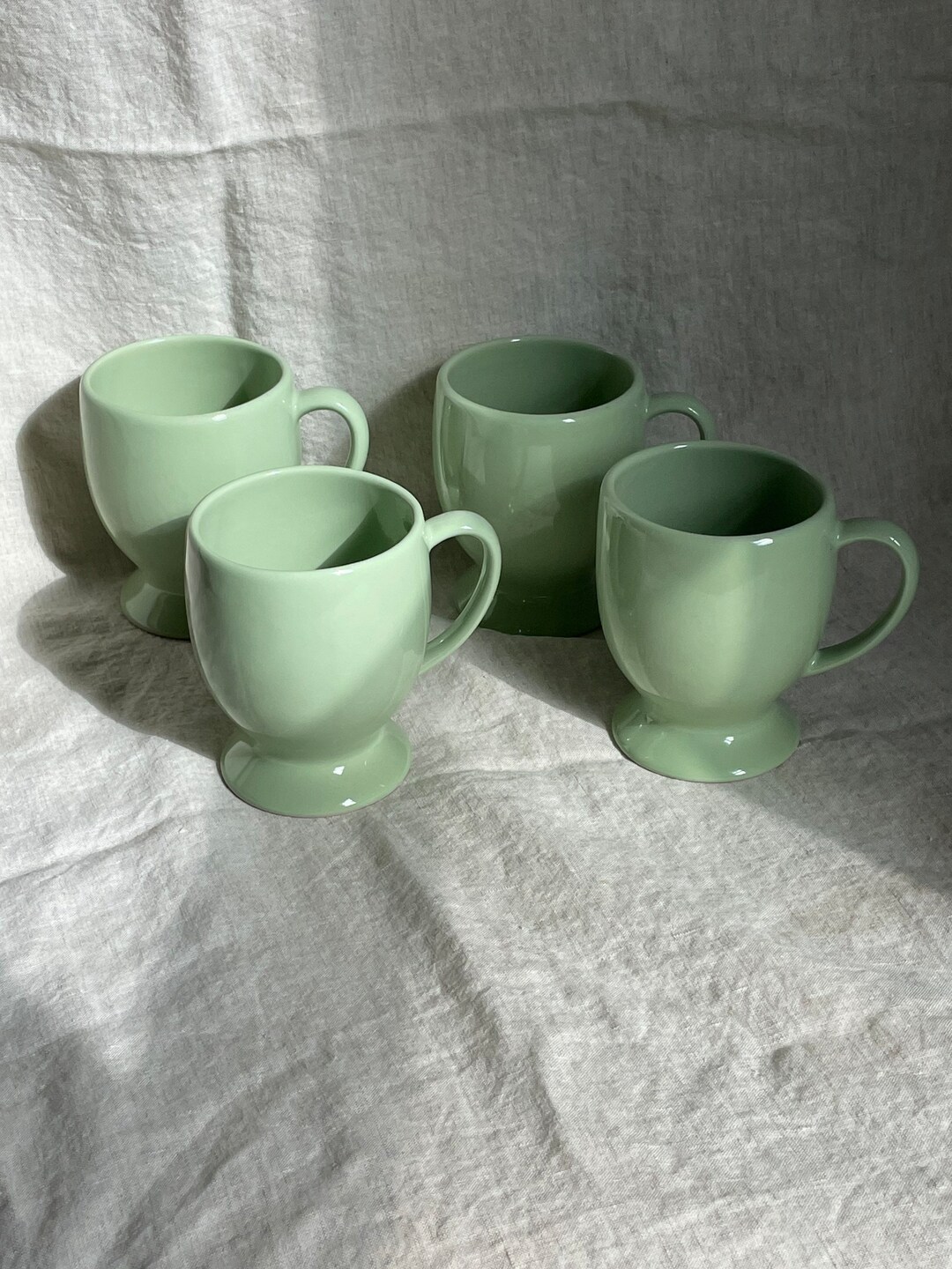Mint Green Vintage Porcelain Mugscoffee Mugtea Mug - Etsy