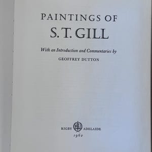 Vintage Art Book: Paintings of S.T. Gill, Australian Colonial Artist - Etsy