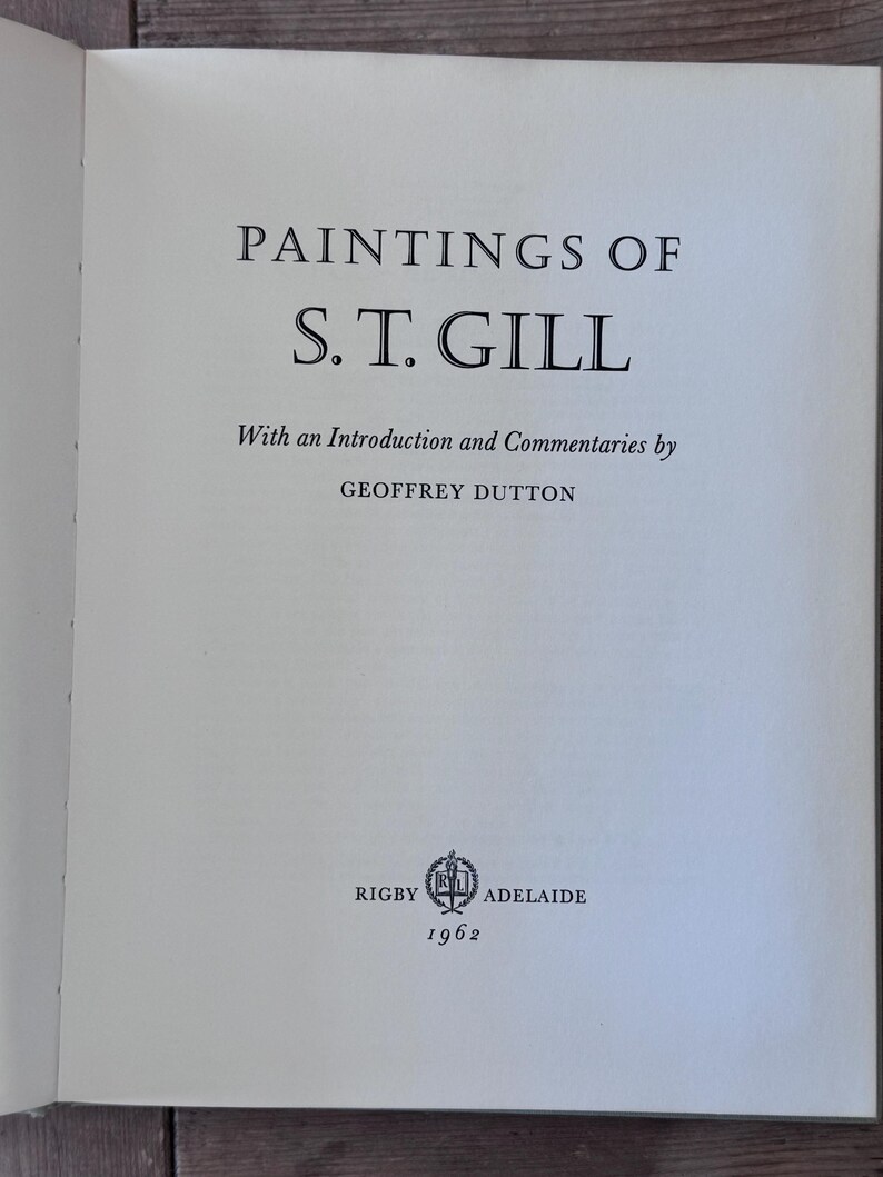 Vintage Art Book: Paintings of S.T. Gill, Australian Colonial Artist - Etsy